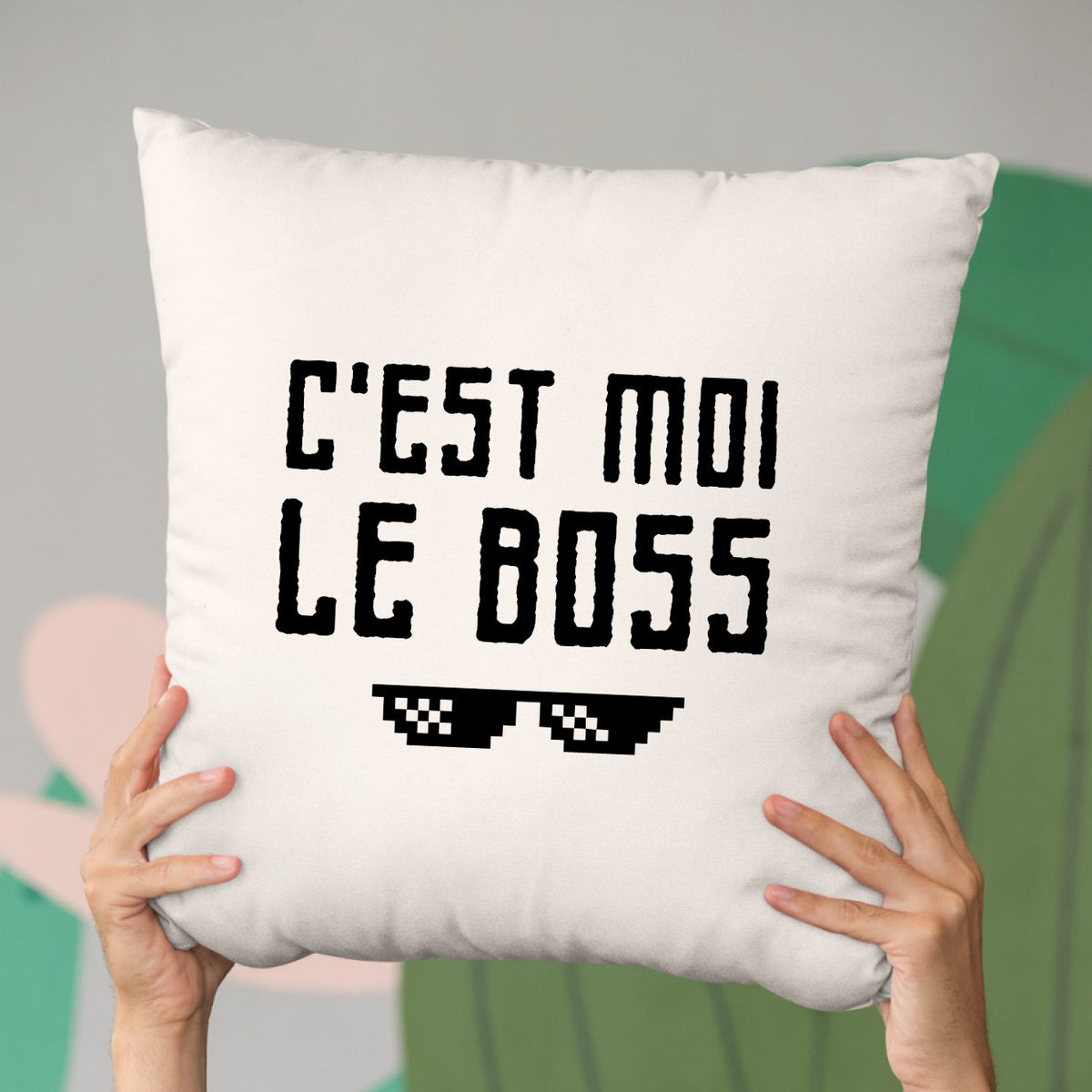 Coussin C'est moi le boss | Idée cadeau original